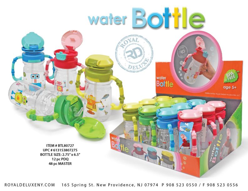 500ml Sip Bottle W/ Straw & Handles - at - royaldeluxeny.com