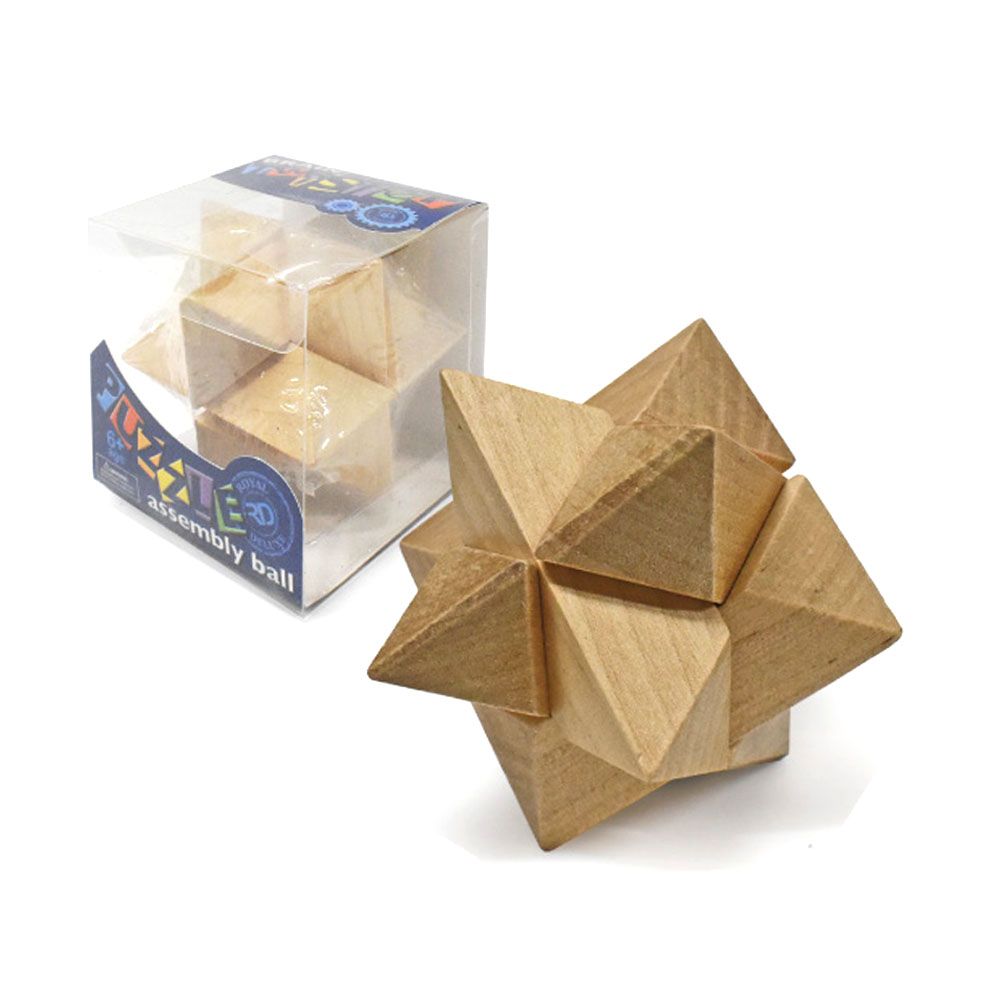 Brain Twister Star Shap Wood Puzzle - at - royaldeluxeny.com