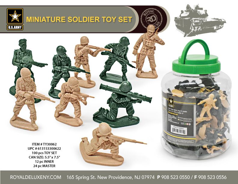 Us Army 100pcs Toy Soldier Bundle In Jug - at - royaldeluxeny.com