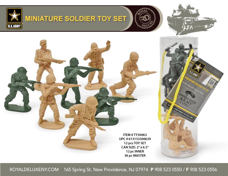 Us Army 12pcs Toy Soldier Bundle In Cylinder - at - royaldeluxeny.com