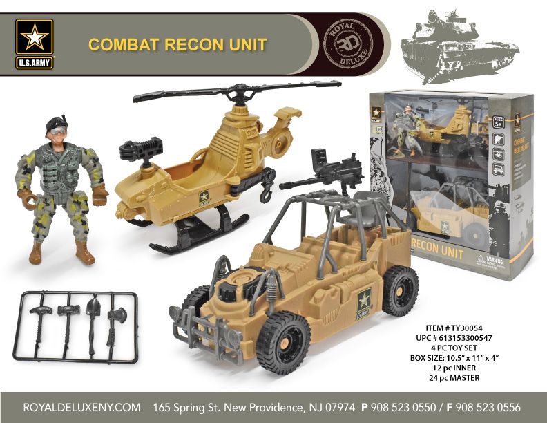 Us Army Boxed Toy Set W/ Soldier, Speedboat, Vehicle, & Accessories ...