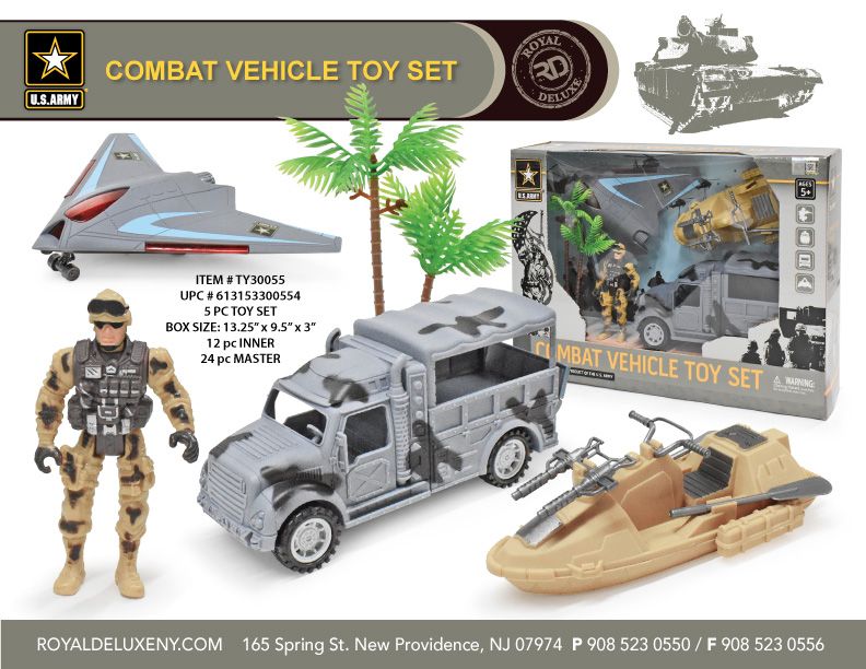 Us Army Boxed Toy Set W/ Soldier, Vehicle, Jet, & Boat - at ...