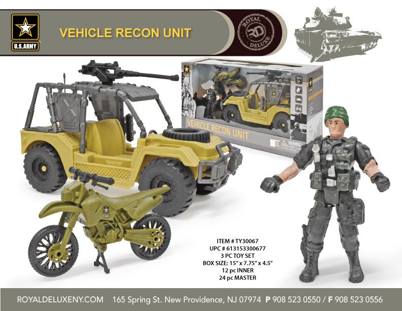 Us Army Boxed Toy Set W/ Soldier, Vehicle, & Motorcycle - at ...