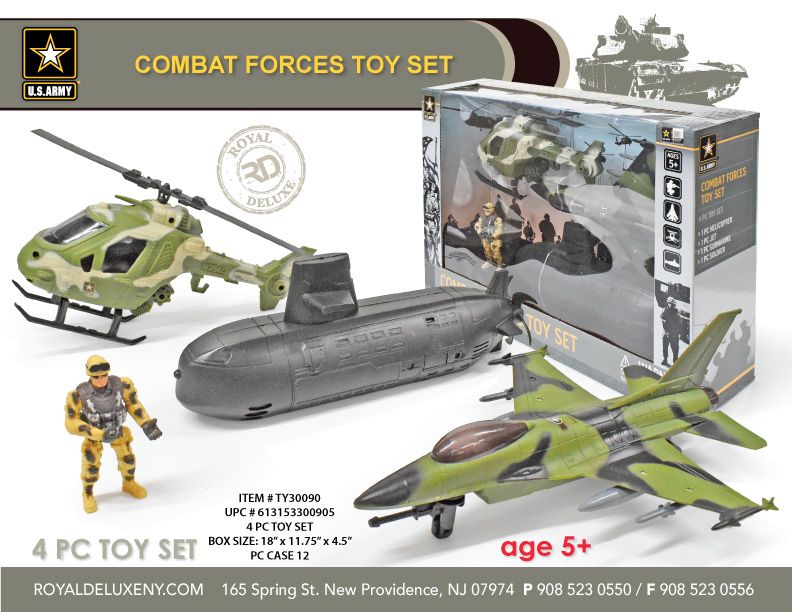 Us Army Combat Vehicle Set With Action Figure, Submarine, Jet ...