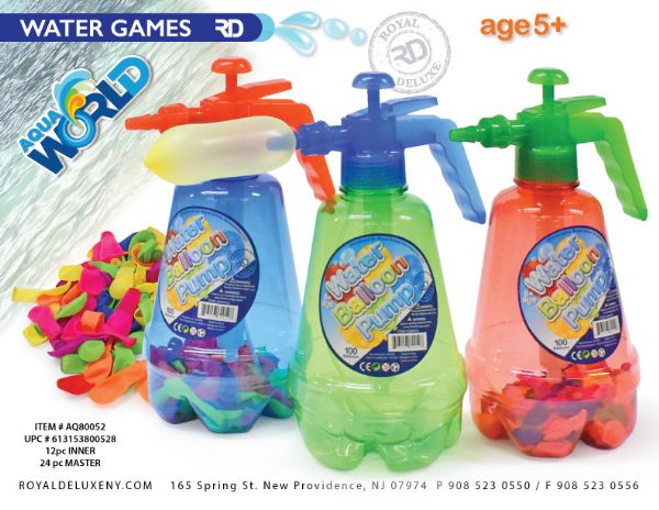 Jumbo Water Balloon Pump With 100 Balloons - at - royaldeluxeny.com